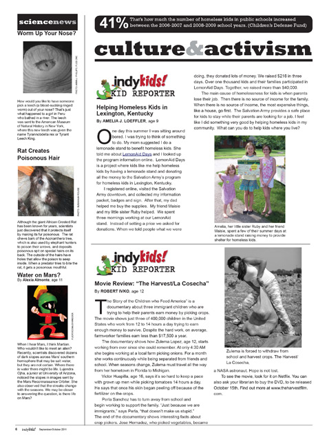 Newspaper Layout, IndyKids.com by Alison Cardinale at Coroflot.com