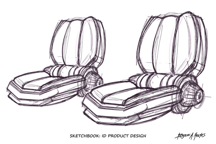 PRODUCT DESIGN SKETCHES: Spaceship Chair by Bradlee Hughes at Coroflot.com