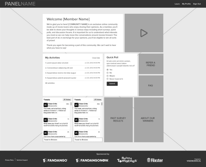 Functional Docs, Wireframes & One-Sheets by Jennifer Park-Jevons at Coroflot.com