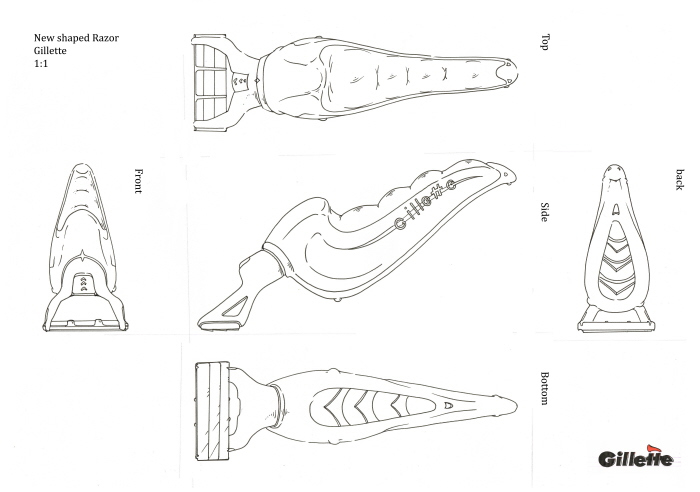 Gillette: Ergonomic Razor by Joel Vallance at Coroflot.com