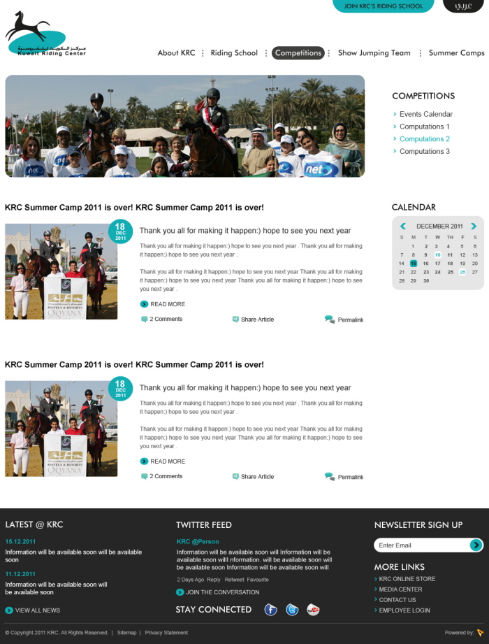 KRC-Kuwait Riding Center by Suha Salameh at Coroflot.com