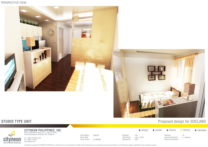 PROPOSED STUDIO TYPE INTERIOR DESIGN by Paul Pio at Coroflot.com