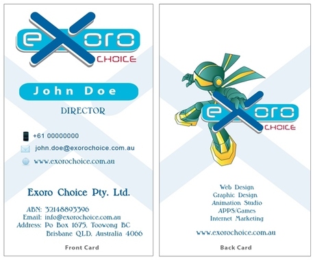 Exoro Choice's - Business Cards by Exoro Choice at Coroflot.com
