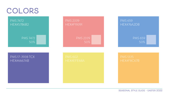 Easter 2022 Brand Guide by Bridget Reiser at Coroflot.com