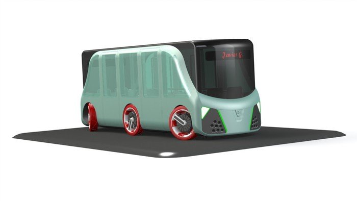 Autonomous bus concept by Javier Gutierrez at Coroflot.com