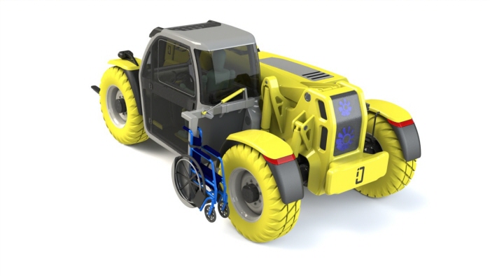 Telehandler cab design_wheelchair operator by Javier Gutierrez at ...