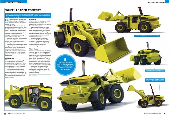 Wheel loader concept by Javier Gutierrez at Coroflot.com