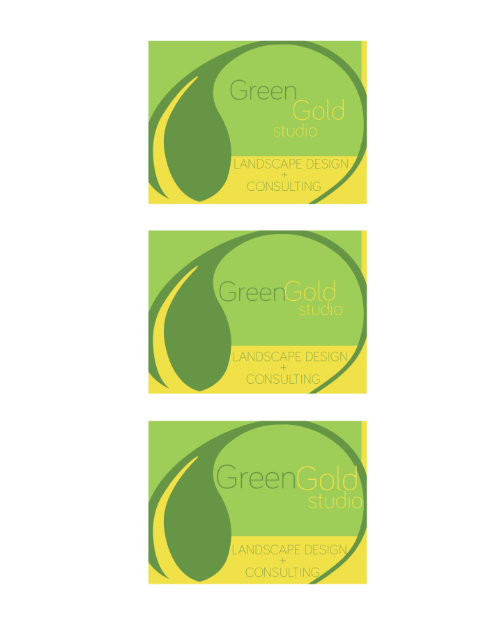 GreenGold studio Logo & Card by Christine Thomas at Coroflot.com