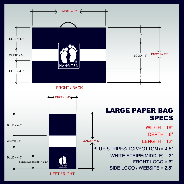 Hang Ten Paper Bag with Specs by Junelle Tubania at Coroflot.com