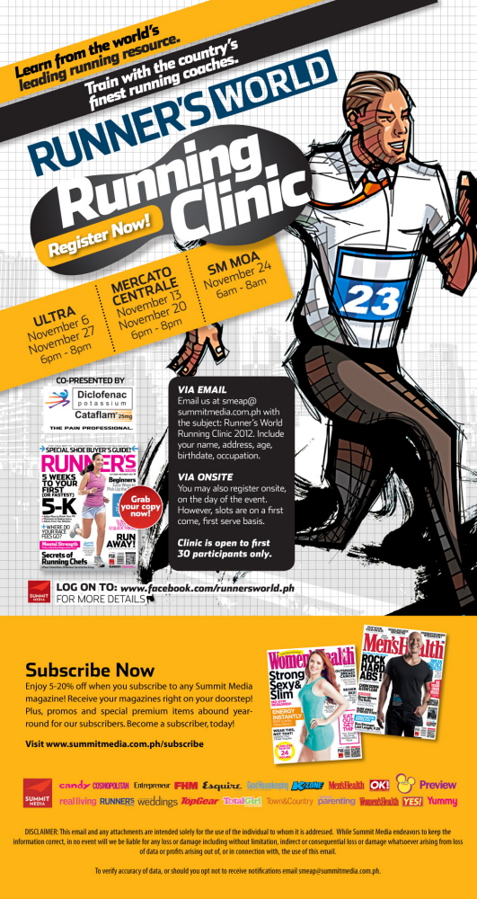 RUNNING CLINIC Event Collaterals by Cindy Dy at Coroflot.com