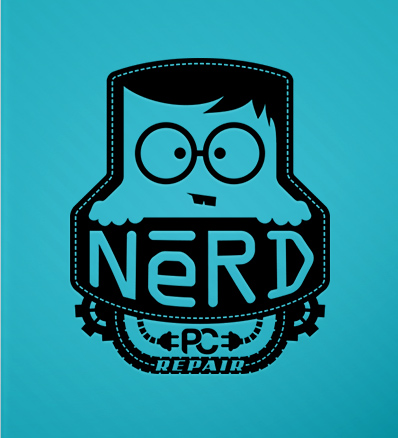Nerd PC Repair Logo by Liviu Lungu at Coroflot.com
