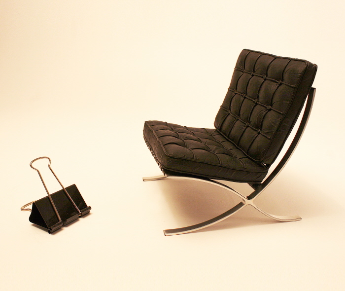 Barcelona chair scaled model. by Walter Castro at Coroflot.com