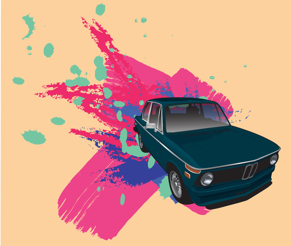 BMW 2002 Illustration by Evan Beltran at Coroflot.com