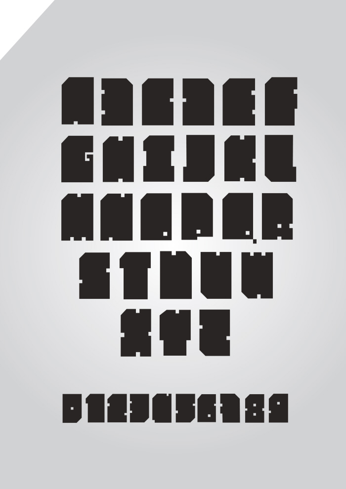 sim card font (type design) by Paresh Jadhav at Coroflot.com