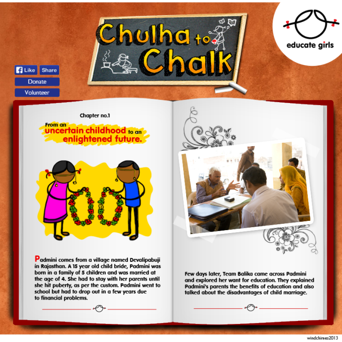 Educate Girls_Chula to Chalk_Tab by Kiran Jadhav at Coroflot.com