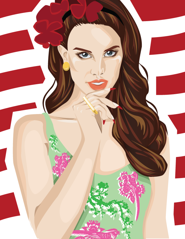 Lana Del Rey in Vector by Lauren Zapanta at Coroflot.com