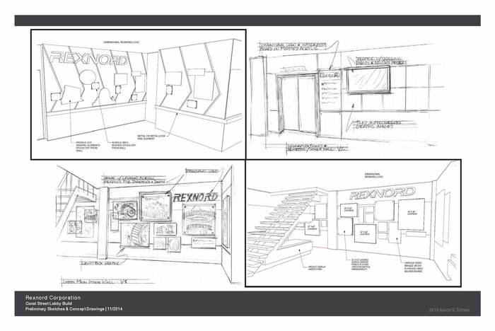 Rexnord Corporation interior / lobby build by Aaron Toman at Coroflot.com