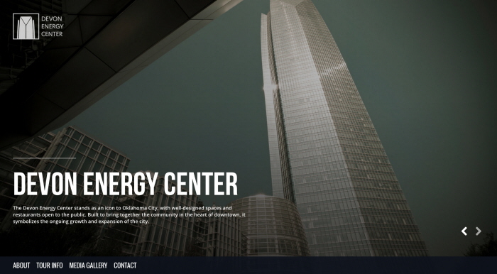 Devon Energy Center Website by Kevin Blankenship at Coroflot.com