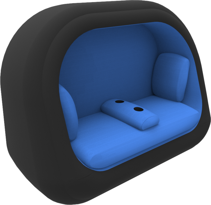 Inflatable gaming couch by Camilo Parra Palacio at Coroflot.com