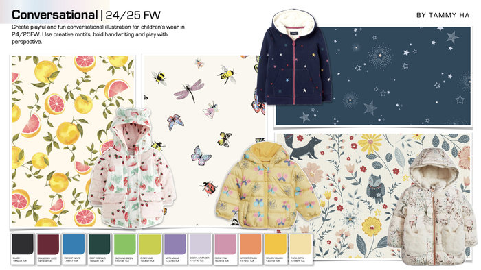 24-25FW Pattern & Graphic Trend Intel for Kid's by Tammy Ha at Coroflot.com