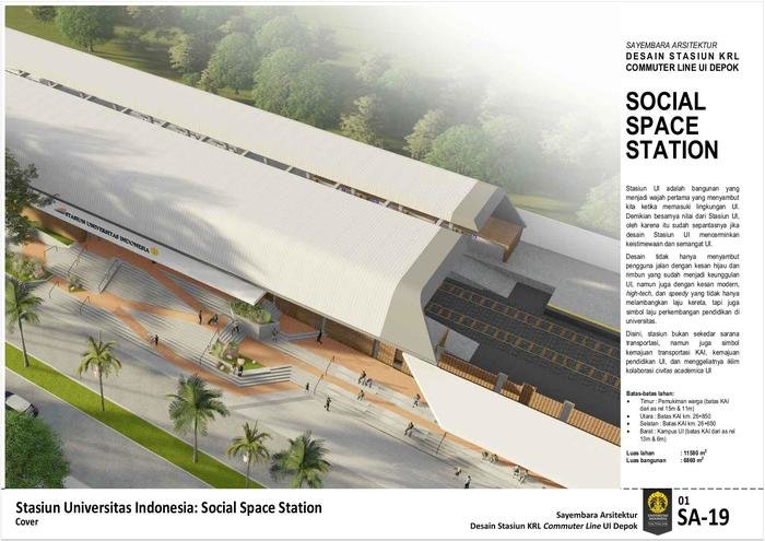1st Award of "Sayembara Stasiun KRL-Commuter Line UI Depok" 2019 by ...