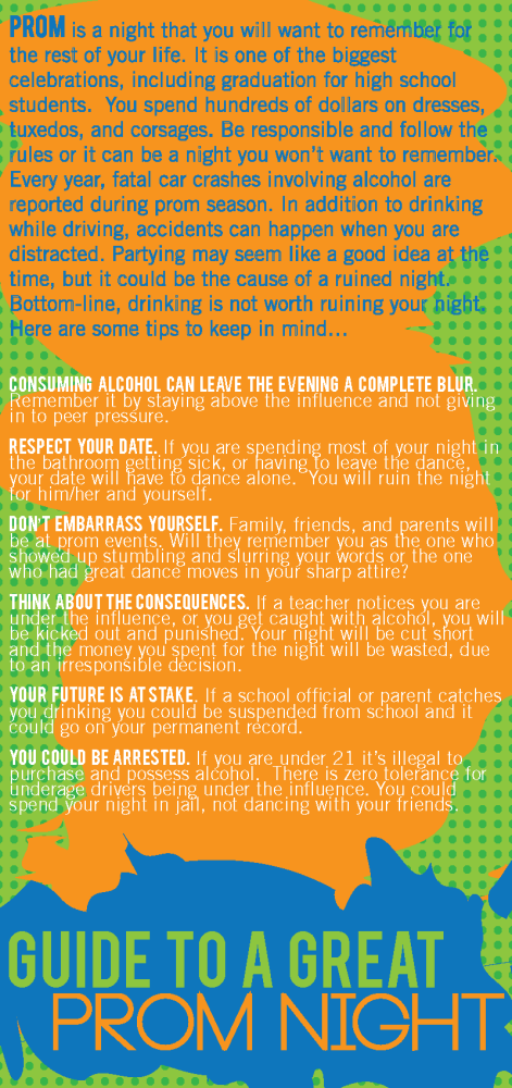 Prom Night Safety Tips by Rachel Krier at Coroflot.com