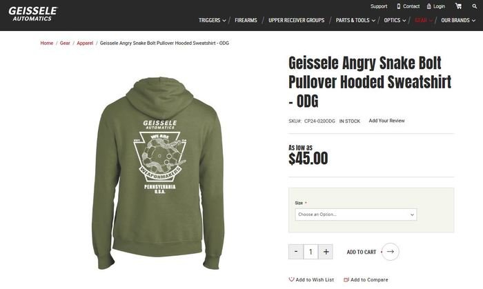 Geissele Automatics, Angry Snake Bolt Hoodie by Angelica Grant at ...