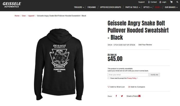 Geissele Automatics, Angry Snake Bolt Hoodie by Angelica Grant at ...