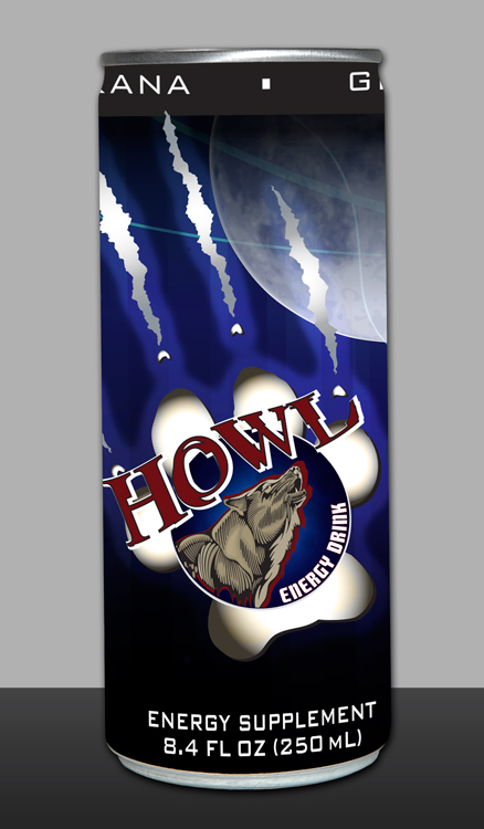 Howl Energy Drink by Brad Knaus at Coroflot.com