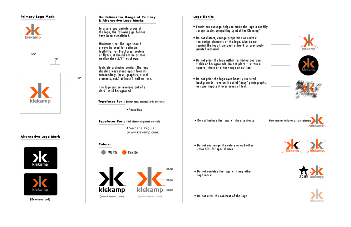 Klekamp Brand Identity by Mark Adkins at Coroflot.com
