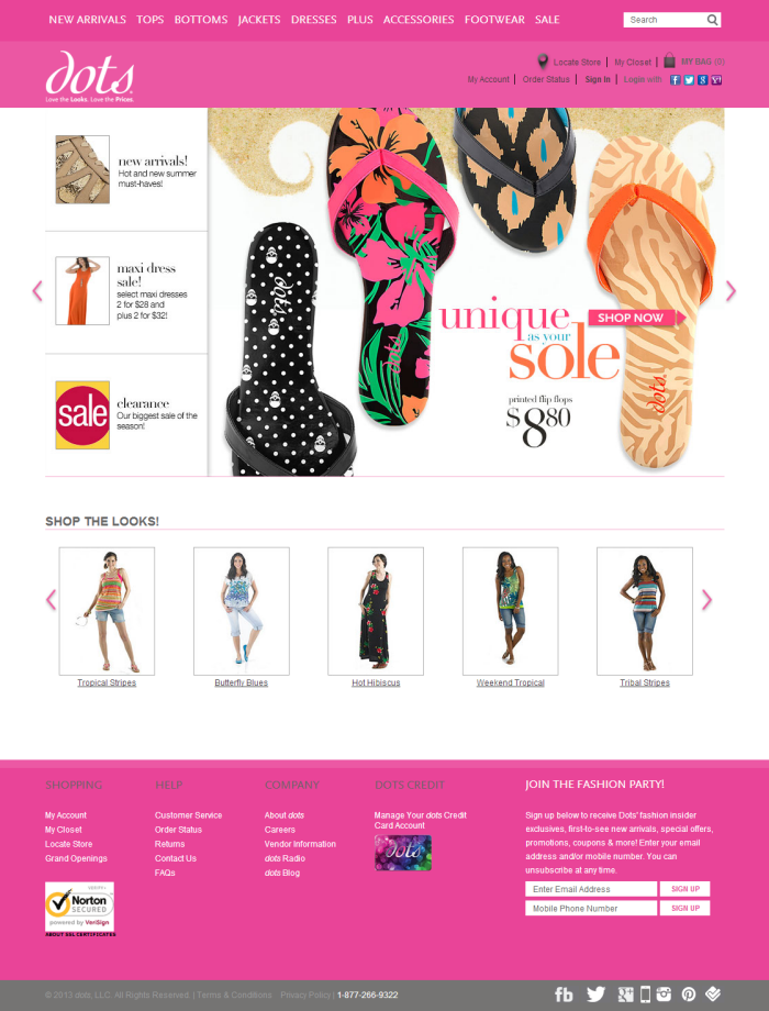 Dots Fashion UX Design Examples by Rebecca Gaines at Coroflot.com