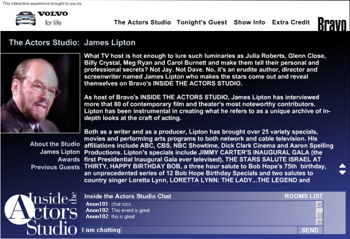 IFC.com Actors Studio by Hank Blumenthal at Coroflot.com