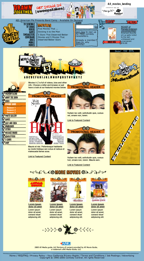 Comedy Central Movies by Hank Blumenthal at Coroflot.com