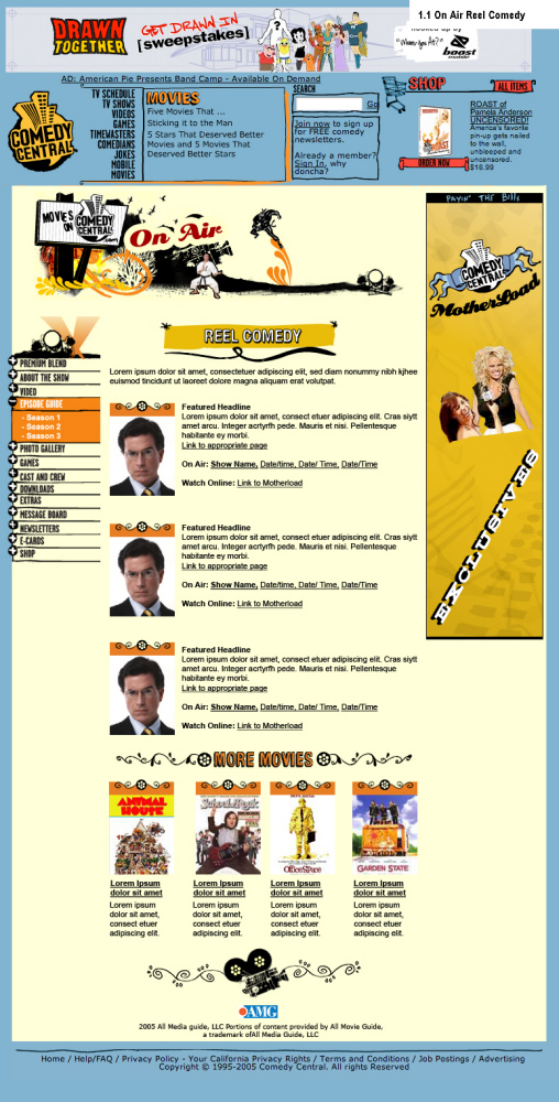 Comedy Central Movies by Hank Blumenthal at Coroflot.com