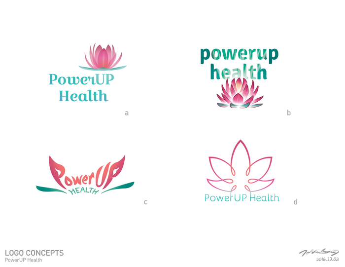 PowerUP Health Logo by Joel Vanboening at Coroflot.com