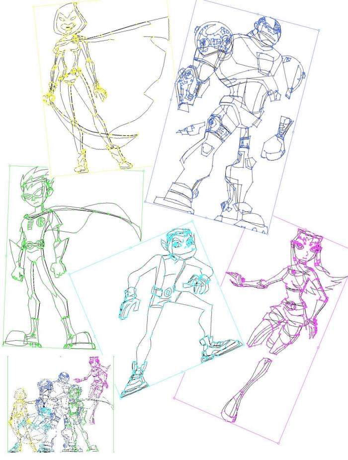 Vector Redraw - Teen Titans by Rebecca Angeline at Coroflot.com