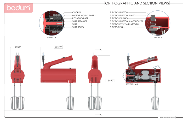 Bodum hand Mixer Redesign by Christopher Snell at Coroflot.com
