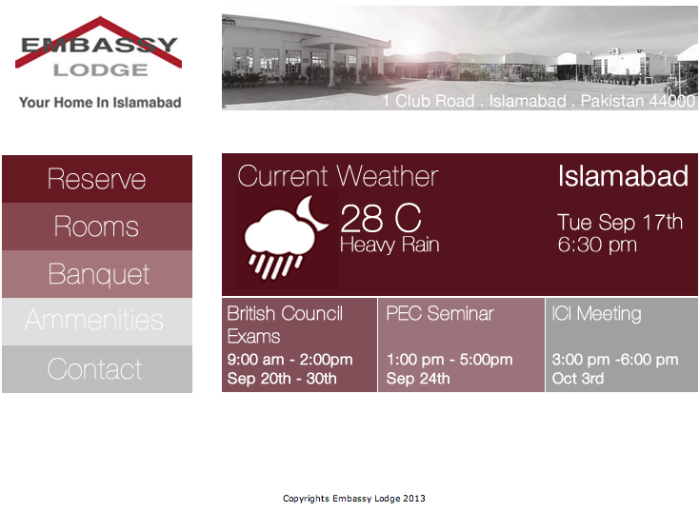 An upload by Umar Saeed on Coroflot: to the project Embassy Lodge