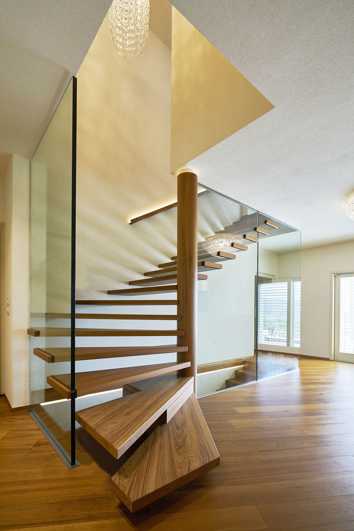 MISTRAL - Wooden stair with structural glass by Benjamin Friedl at ...