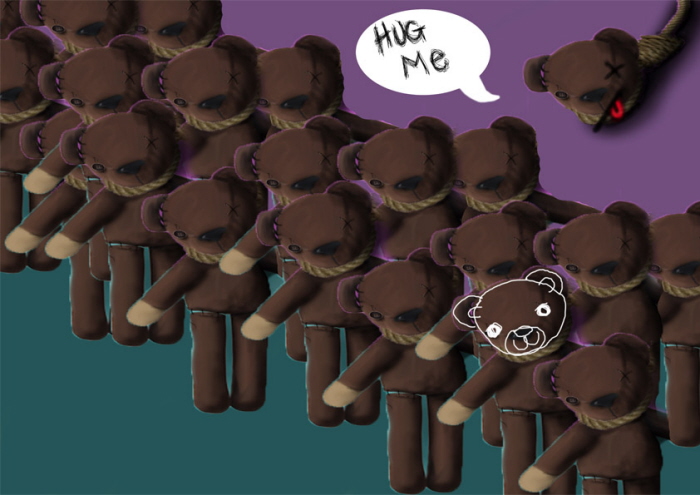 Dead Teddy commission art by Joshua Wadsworth at Coroflot.com