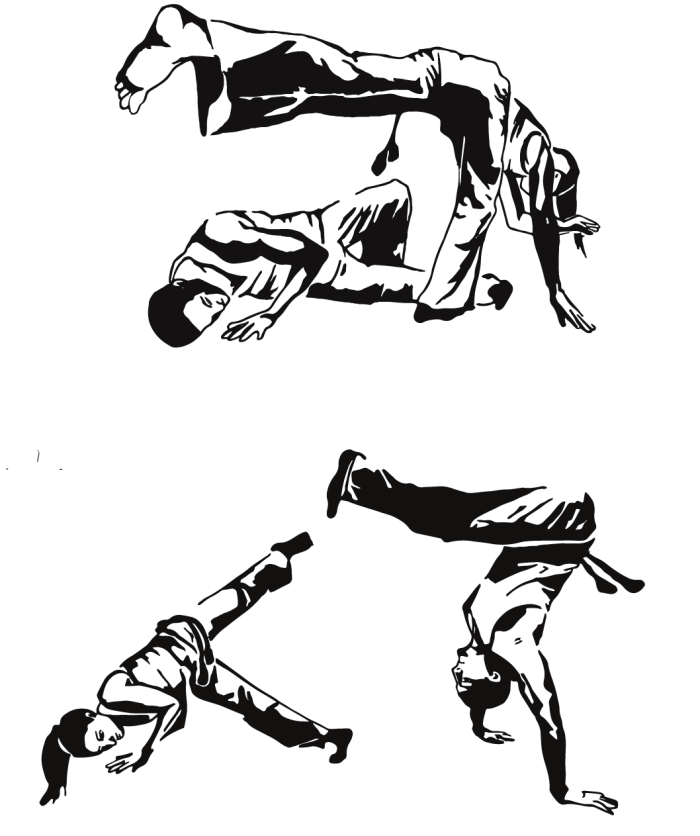 Capoeira silhouette's by Hira Kazmi at Coroflot.com
