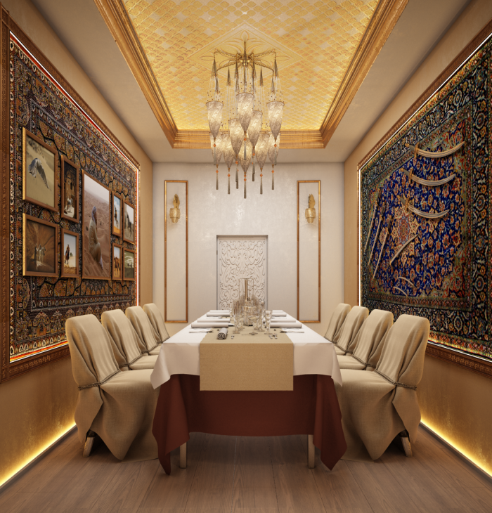 SMALL BANQUET ROOM | ARABIC STYLE RESTAURANT INTERIOR by Maria ...