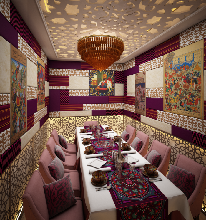 SMALL BANQUET ROOM | MODERN MIDDLE EASTERN STYLE RESTAURANT DESIGN by ...