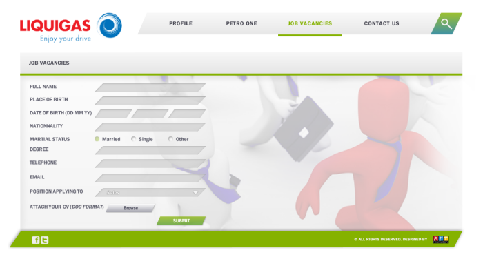 Gaz Station website design. LIQUIGAZ by hibah osman at Coroflot.com