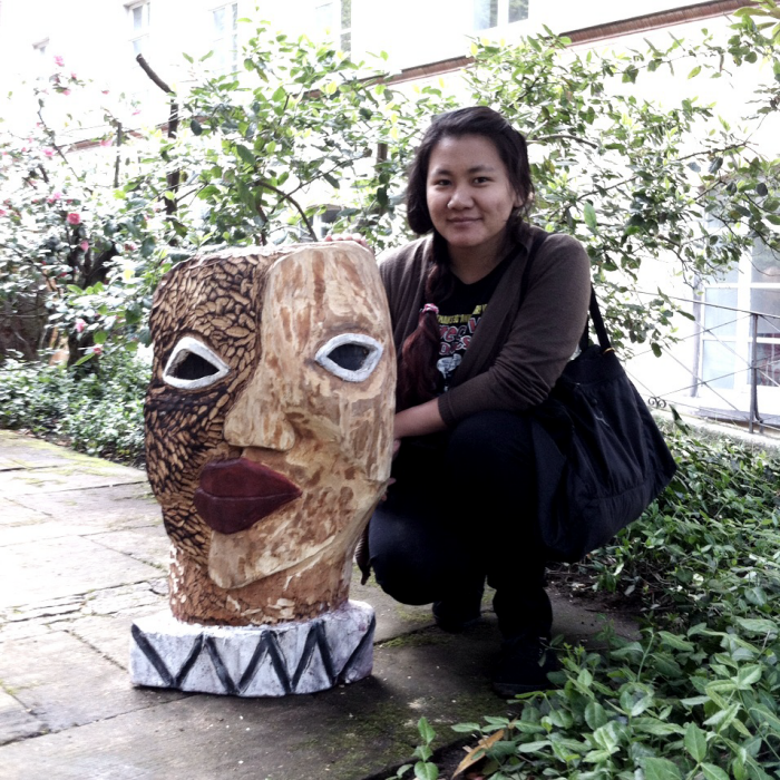 Two Sided Face - Wooden Sculpture by Xaviera Zinyu at Coroflot.com