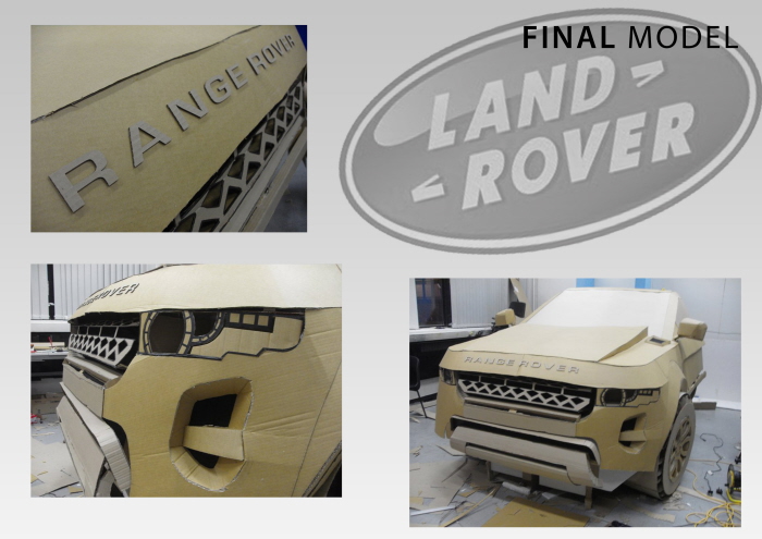 Cardboard Range Rover by Kyle Canning at Coroflot.com