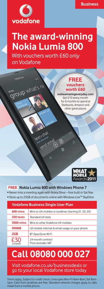 Vodafone Magazine Ads by Nicola Lyon at Coroflot.com