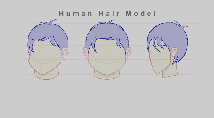 Human Hair Model by mezo arts at Coroflot.com