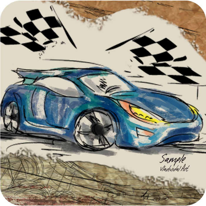 Old paper car game by Vladislava Vidal at Coroflot.com