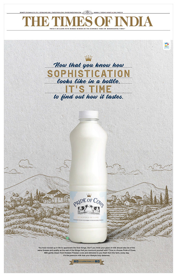 Pride of Cows Milk Print Campaign by Mrunal Naik at Coroflot.com